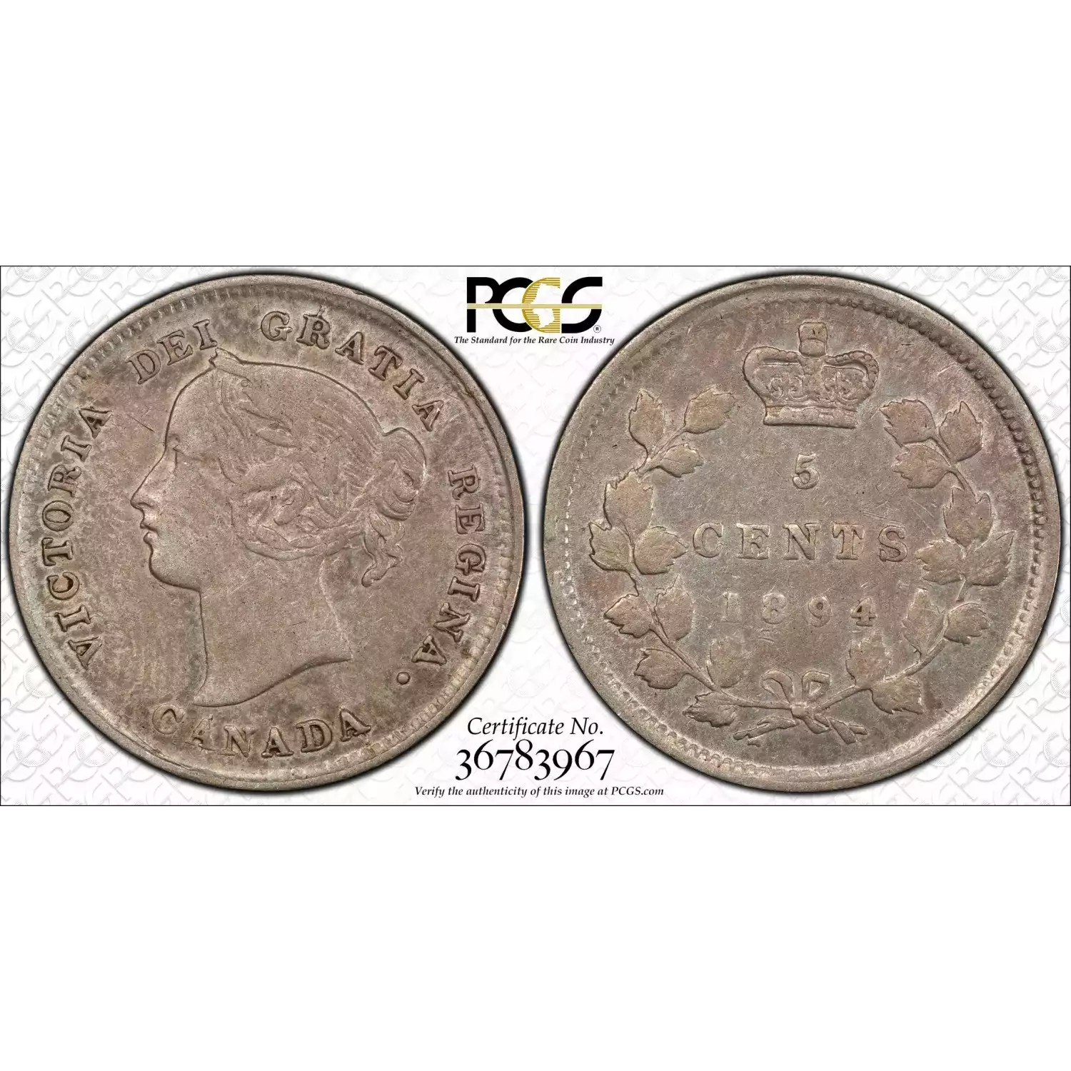 1894-RCM CANADA Silver 5 CENTS PCGS XF-45 - Lost Dutchman Rare Coins