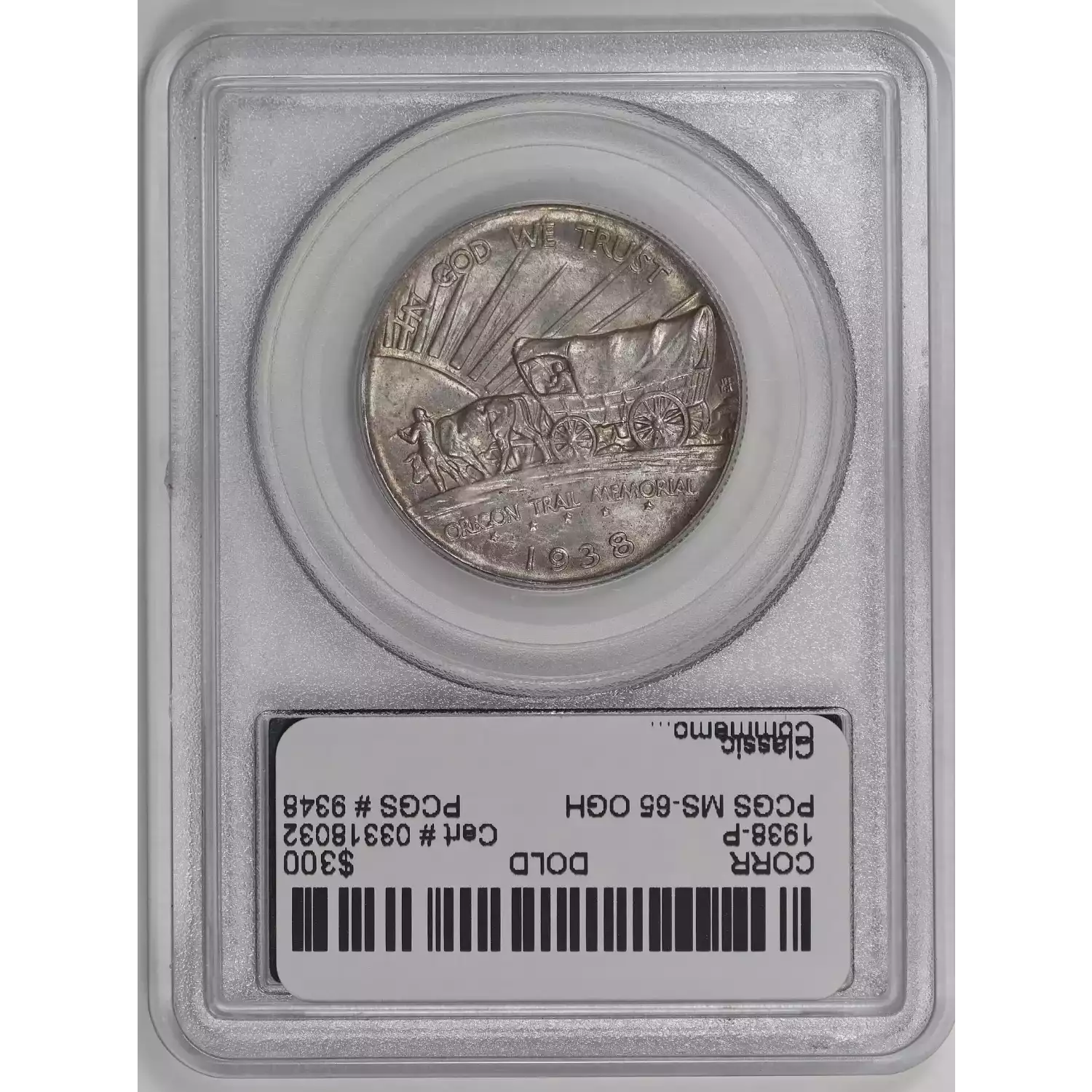 1938 Classic Commemorative Oregon Trail Memorial PCGS MS-65 OGH Oregon - Lost Dutchman Rare Coins
