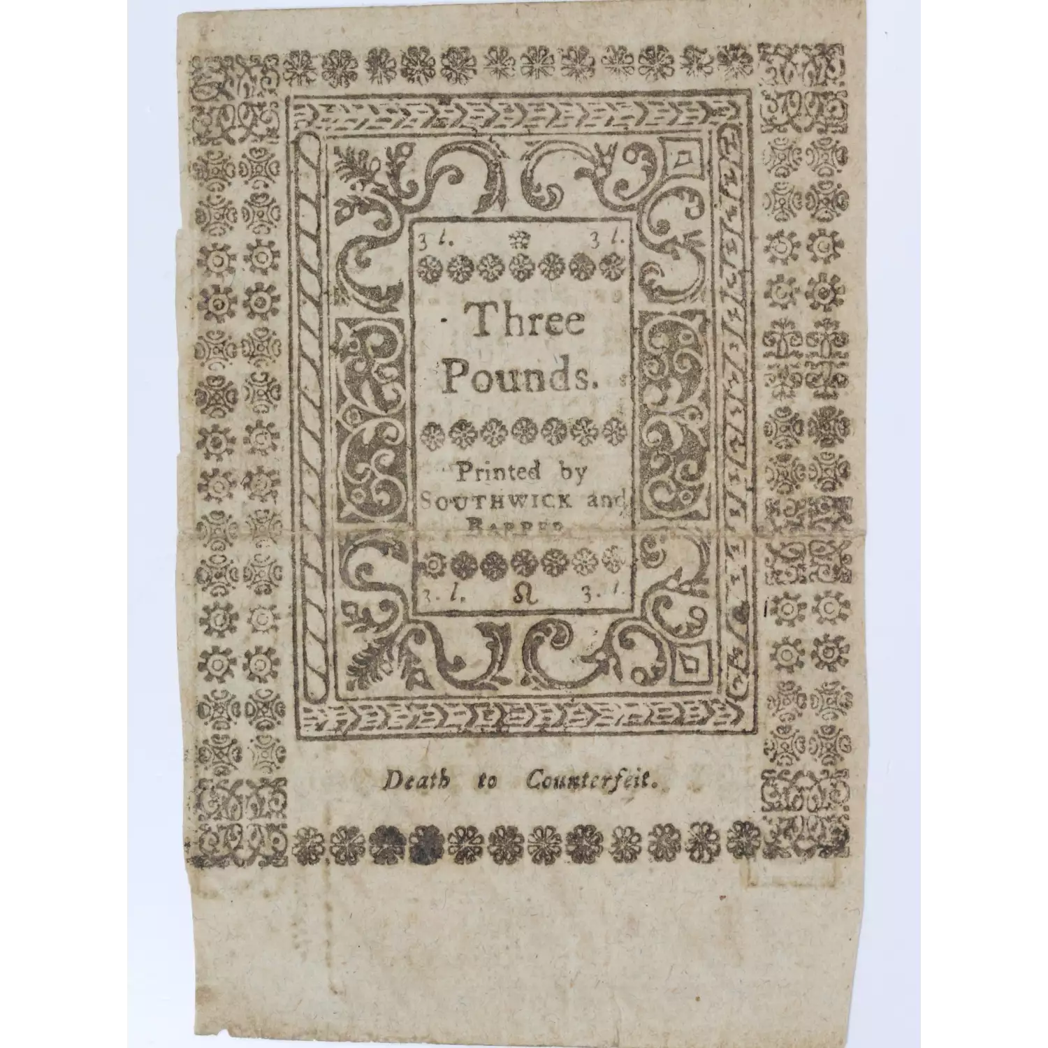 1786-Rhode Island 3 Pound Colonial Currency - Lost Dutchman Rare Coins