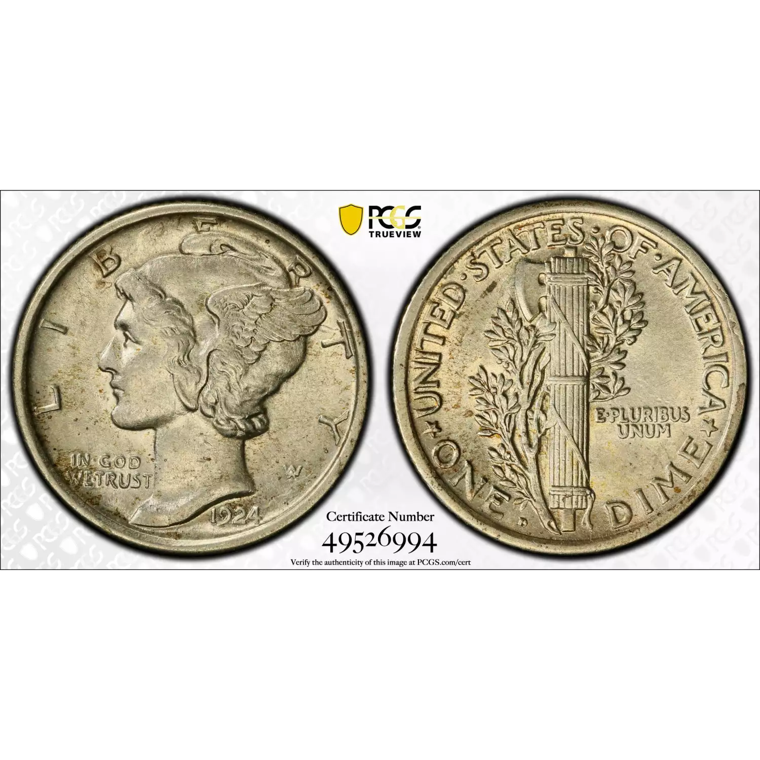 1924-D Mercury Dime PCGS AU-55 - Lost Dutchman Rare Coins