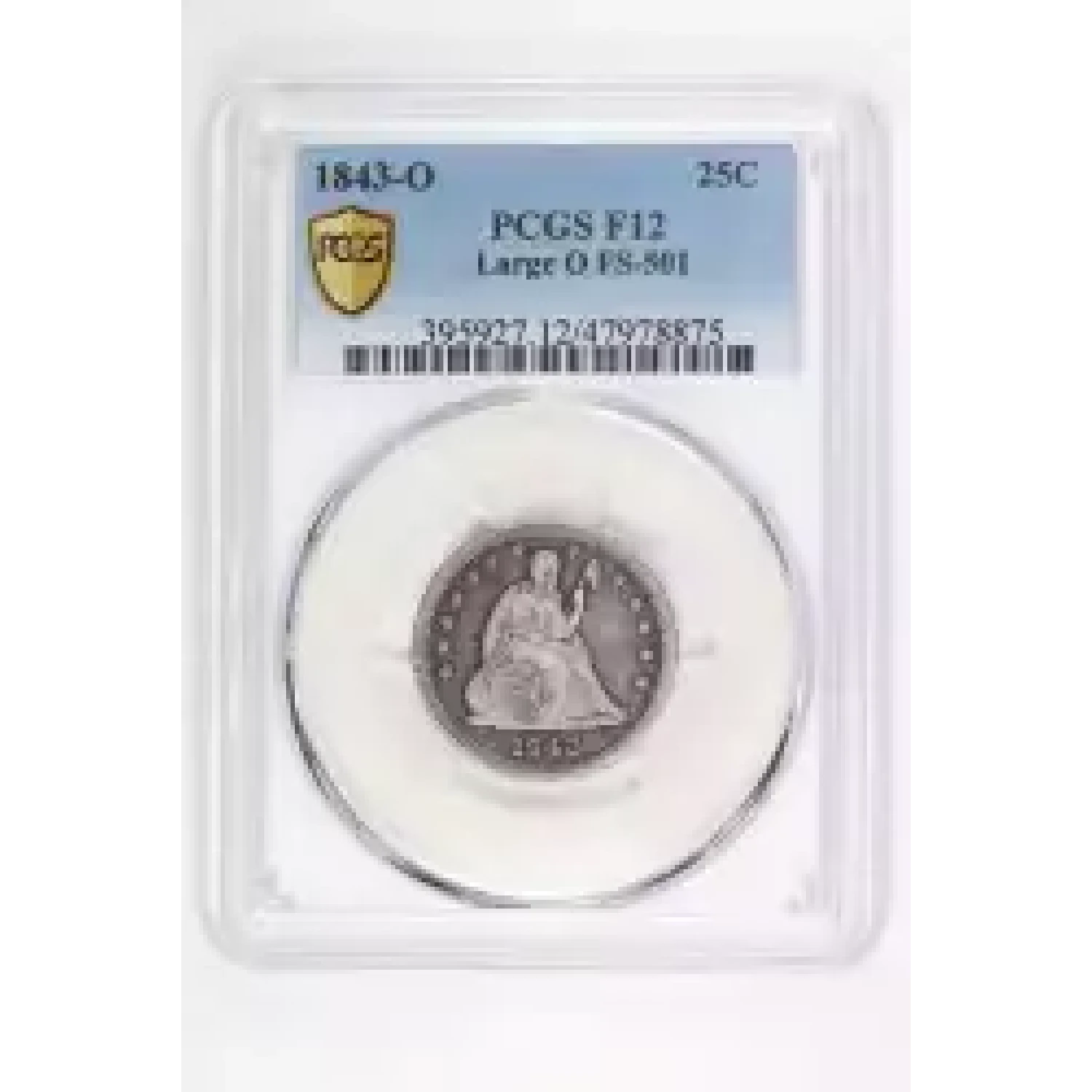 1843-O Seated Liberty Quarter PCGS F-12 Large O FS-501 - Lost Dutchman Rare Coins