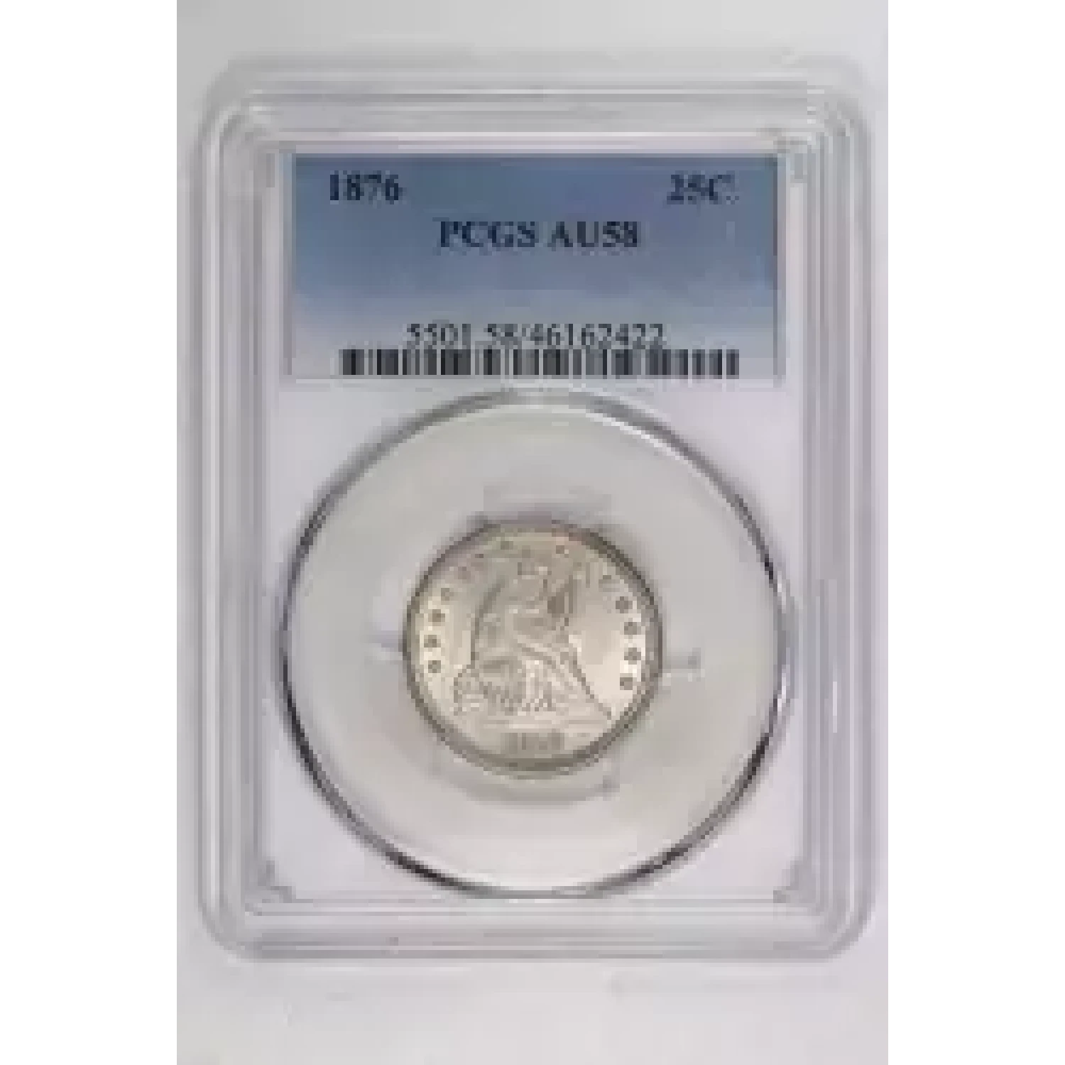 1876 Seated Liberty Quarter PCGS AU-58 - Lost Dutchman Rare Coins
