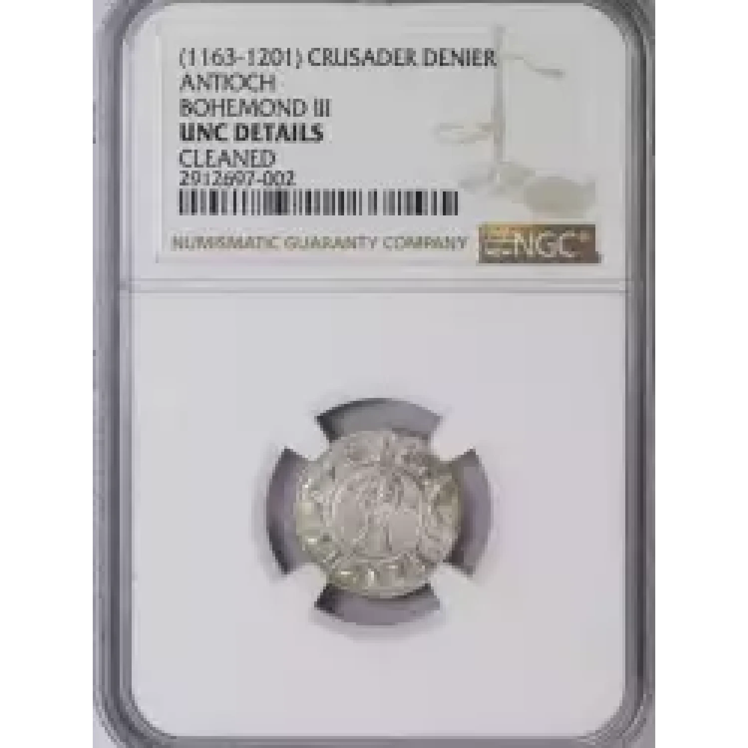 NGC UNC Details Crusader Antioch Bohemond III 1163-1201 Medieval Coin ...