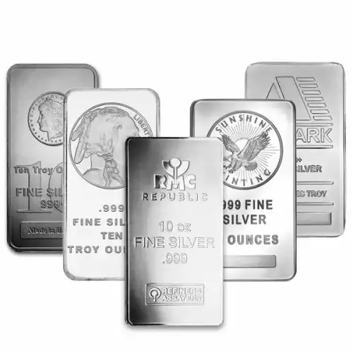 10 Ounce Generic Silver Bar | .999 Silver Bar - Lost Dutchman Rare Coins