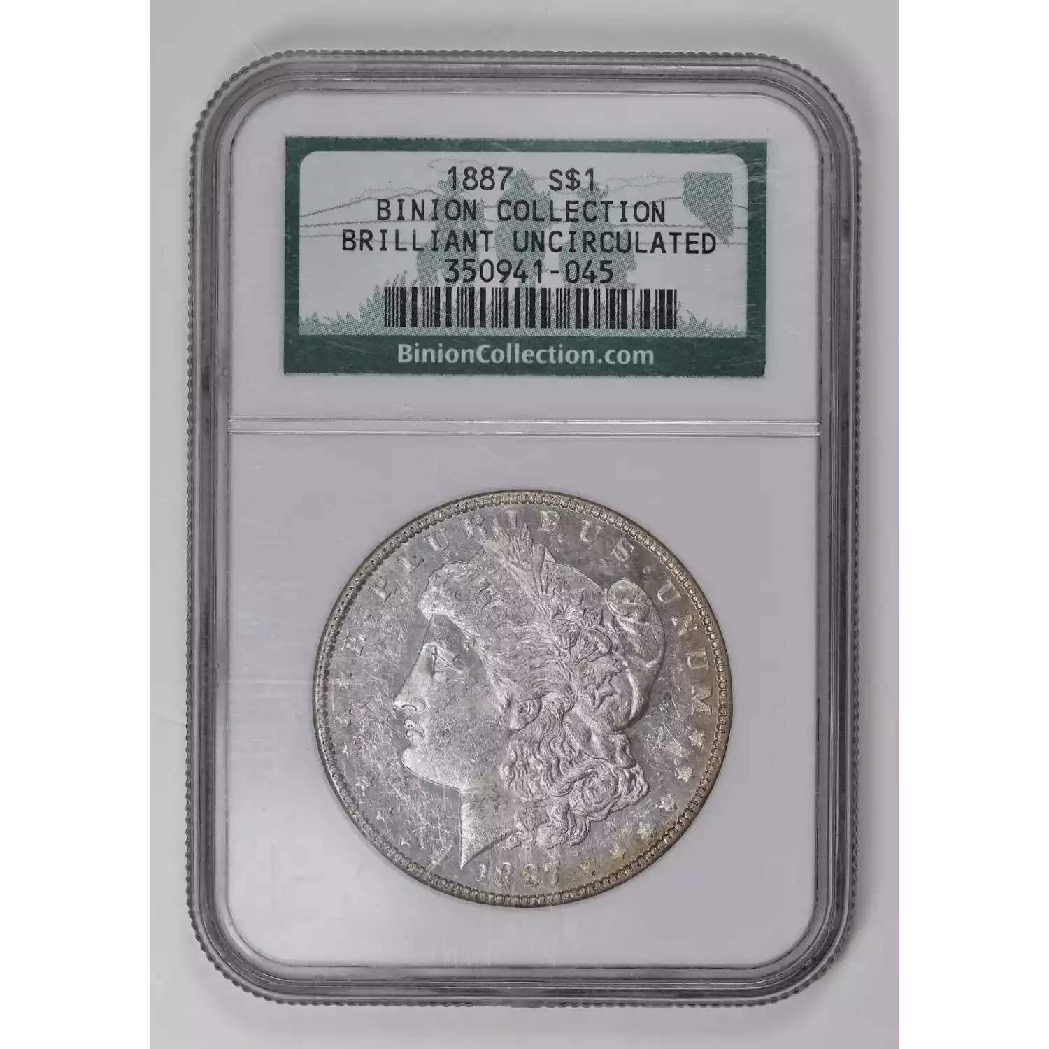 1887 Morgan Silver Dollar NGC MS-60 Binion Hoard - Lost Dutchman Rare Coins