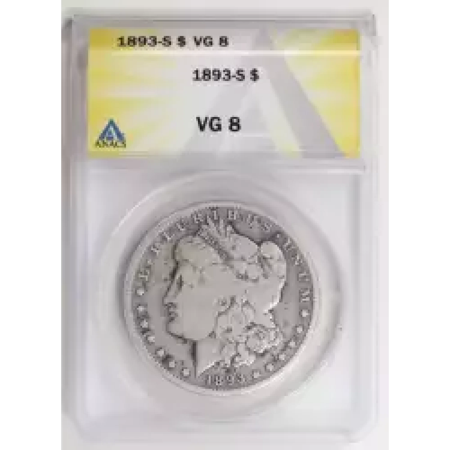 1893-S Morgan Silver Dollar ANACS VG-8 - Lost Dutchman Rare Coins