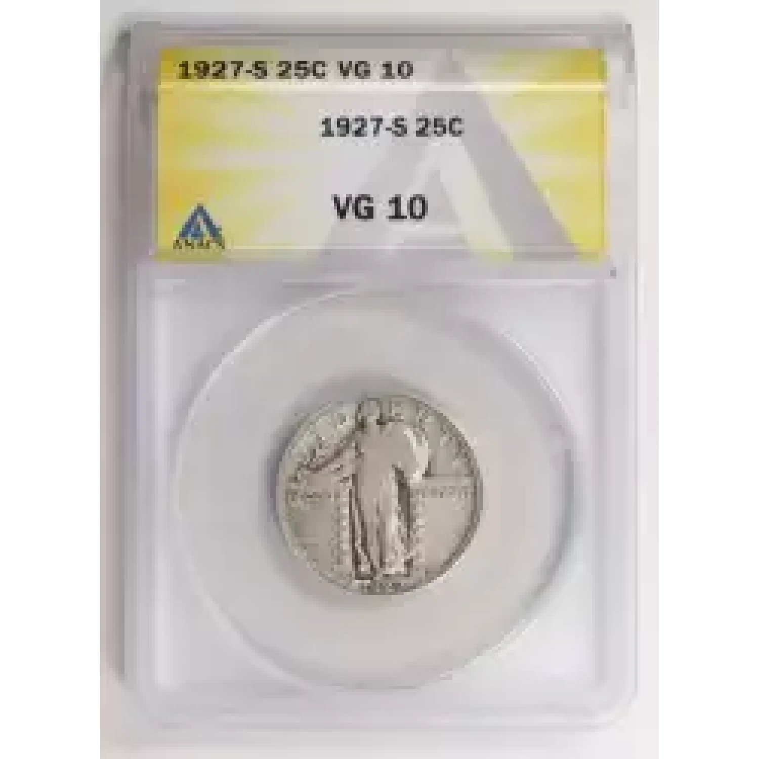 1927-S Quarter Dollars Standing Liberty Quarter ANACS VG-10 - Lost ...