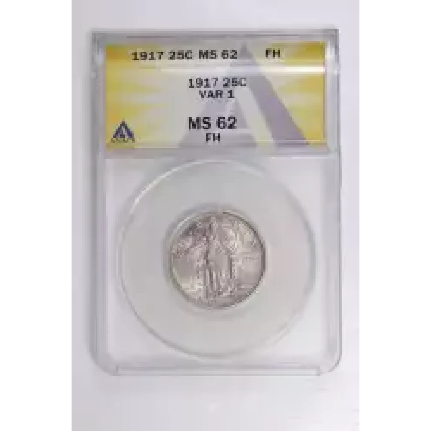 1917 Quarter Dollars Standing Liberty Quarter ANACS MS-62 FH - Lost ...