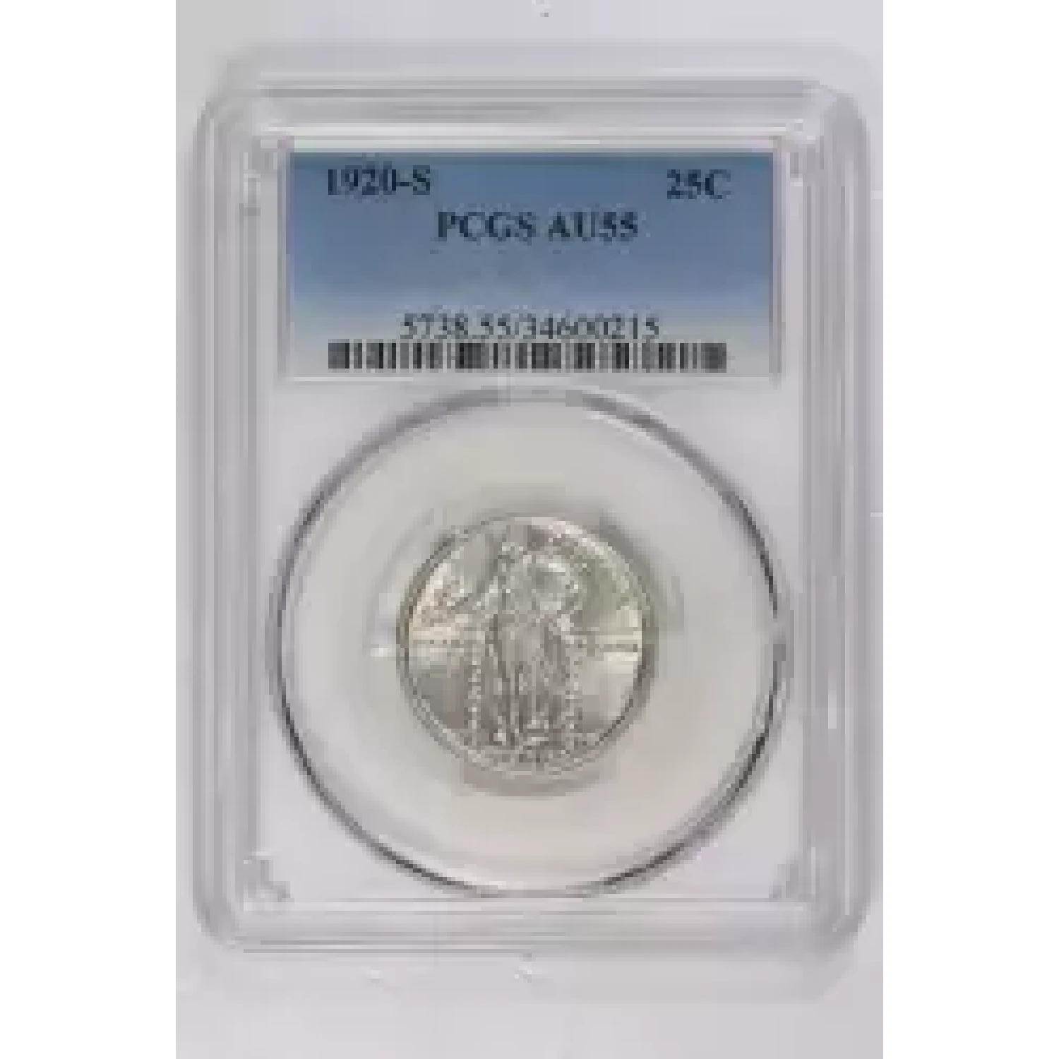 1920-S Quarter Dollars Standing Liberty Quarter PCGS AU-55 - Lost ...