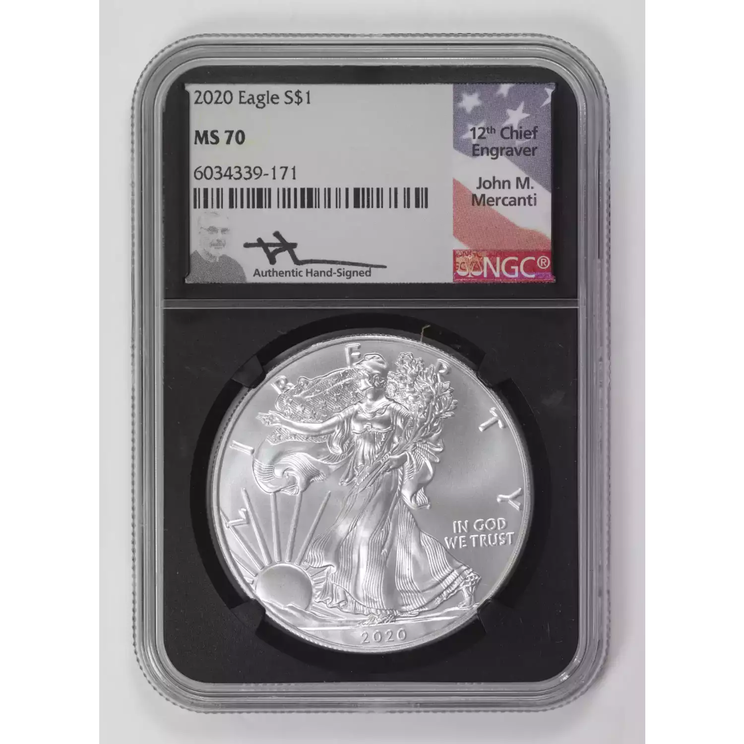2020 Bullion Silver Eagles NGC MS-70 Mercanti Signed - Lost Dutchman Rare Coins