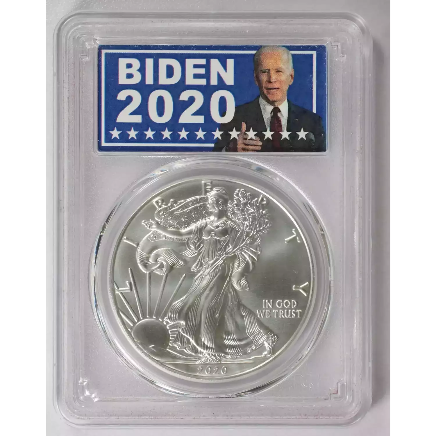 2020 Bullion Silver Eagles PCGS MS-70 Silver Eagle Biden Holder - Lost ...