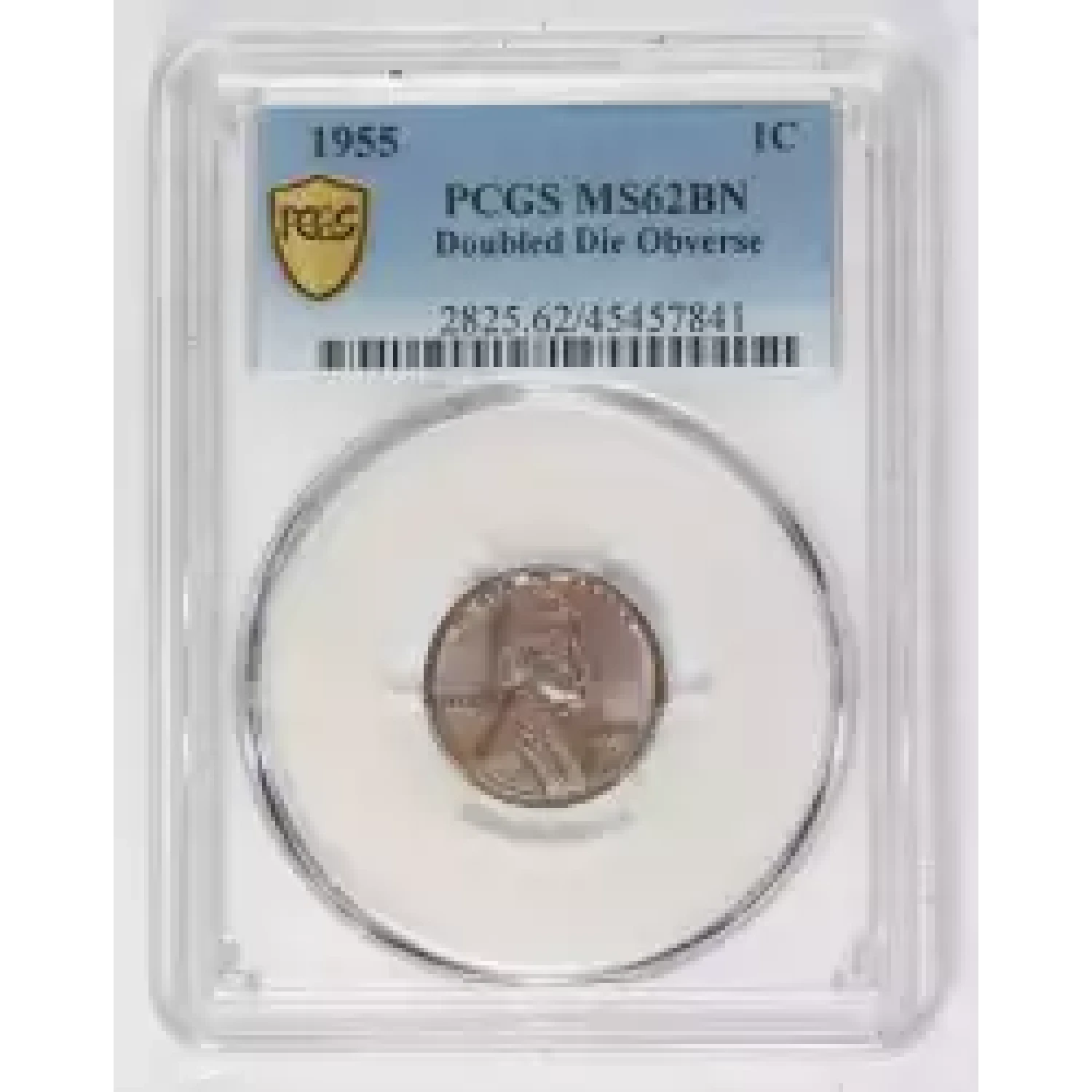 1955 Small Cents Lincoln, Wheat Ears Reverse PCGS MS-62 BN Doubled Die Obverse - Lost Dutchman ...