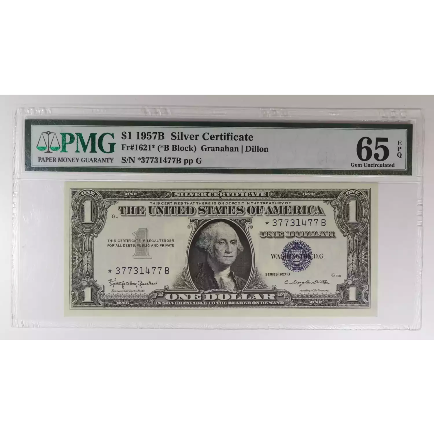 1957 Small Sized US Paper Money NGC MS-65 $1 Silver Certificate - Lost ...